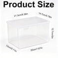 Clear Plastic Storage Box with Lid Stackable Desktop Organizer for ...