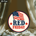 2D flat, an 8-inch wooden sign. Featuring "RED FRIDAY". Beautiful ...