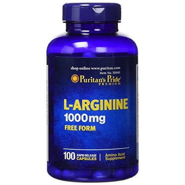 Puritan's Pride L-Arginine 1000mg Pills, Protein Building Amino Acid ...