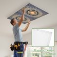1 Pcs Mandalic Floral Fluorescent Light Covers Abstract Yellow Purple ...