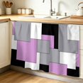 Abstract Art Cabinet Curtains Patchwork Pink Black and Grey Sink Skirt ...