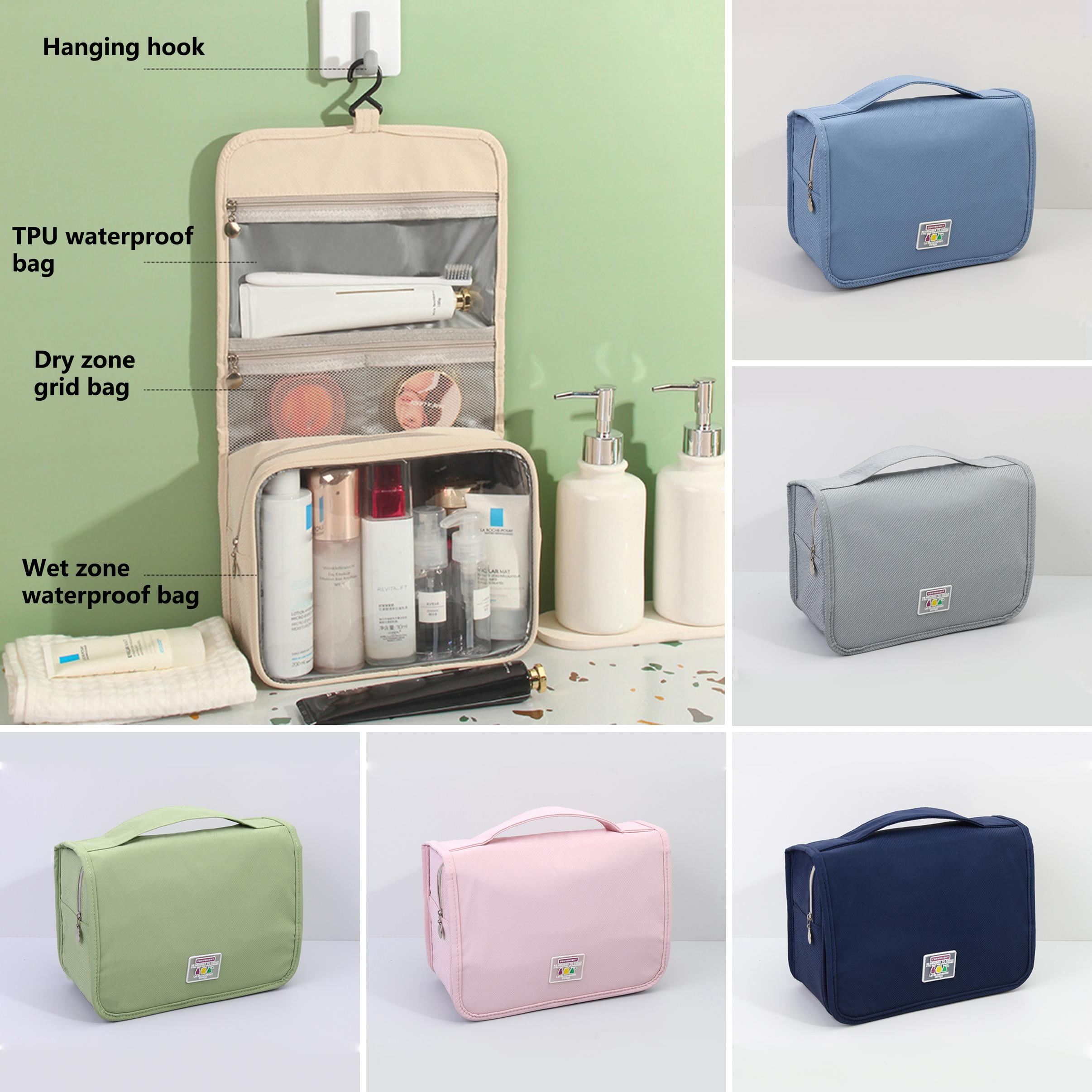 Walbest High Capacity Polyester Makeup Bag, Dust-proof Wet And Dry ...