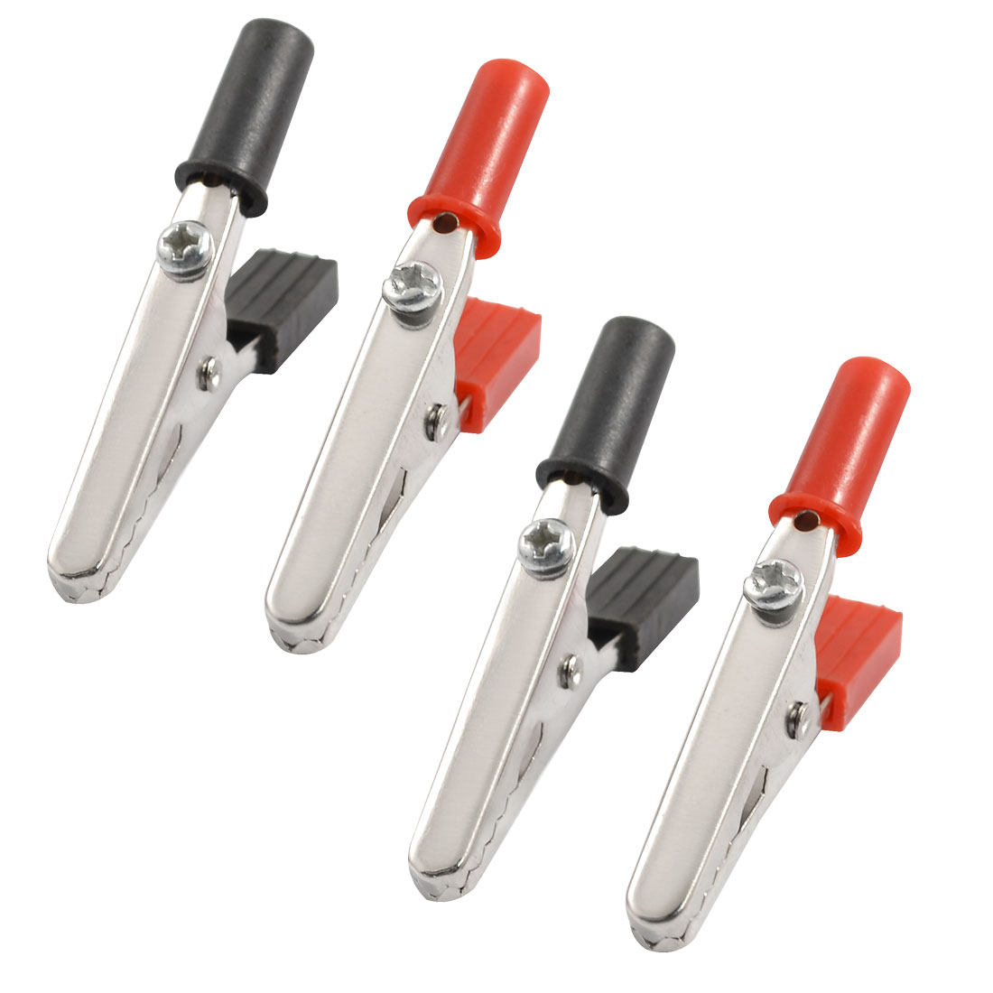 Uxcell 2.1" Plastic Handle Test Battery Alligator Clips Clamps x 12 ...