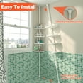 Yeyebest Adjustable Corner Shower Caddy Tension Pole, Rust-Proof ...
