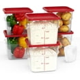 Pack Quart Square Food Storage Containers with Lids Commercial ...