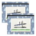 ALAZA Christmas Gradient Tree Pattern Pencil Pouch 3 Ring Binder with ...