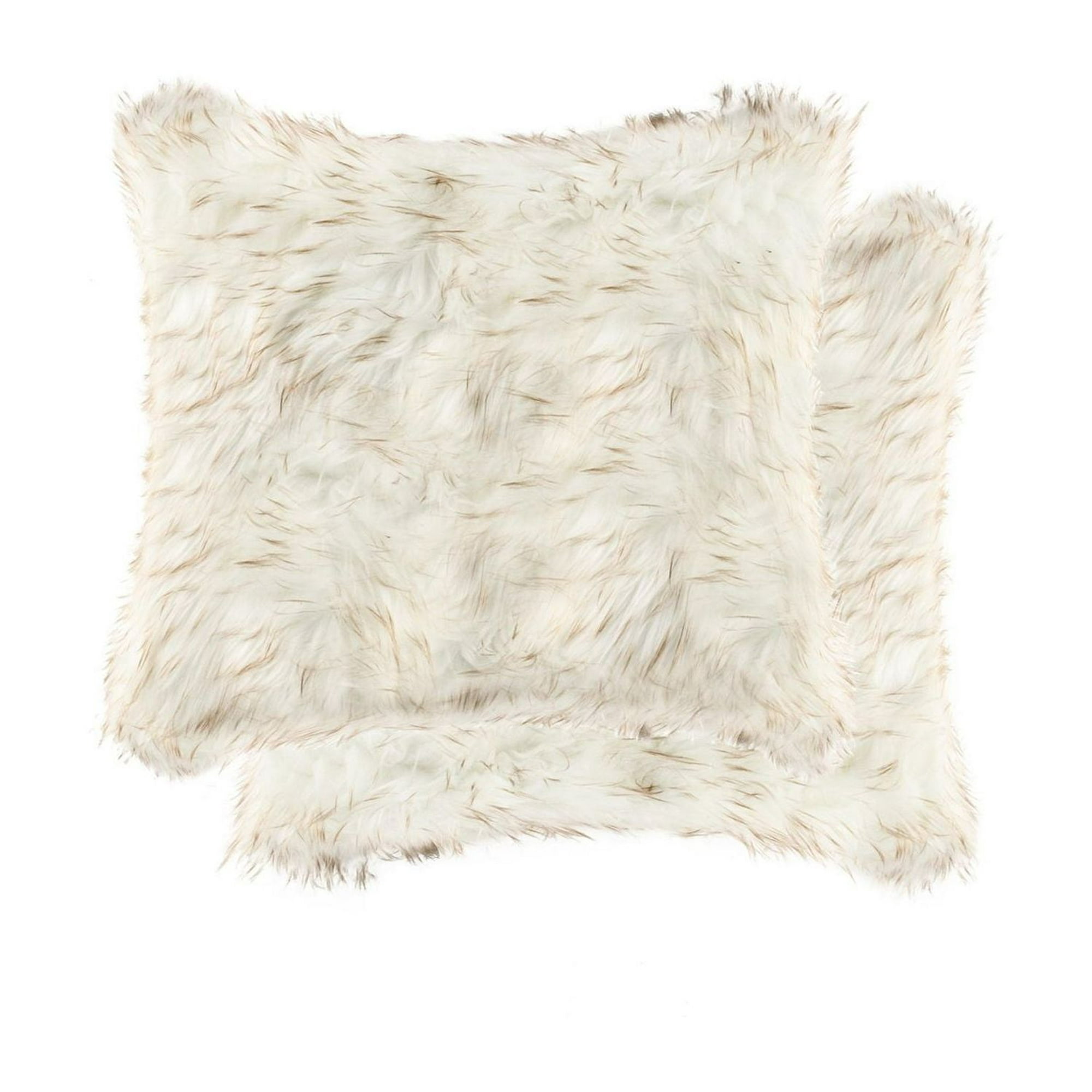 Click here for H-Luxe Faux Fur Belton Faux Fur Pillow 18X18 2-Pac... prices