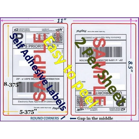 UPC 386547518070 - 3000 Round Corner Self Adhesive Shipping Labels 8 ...