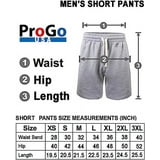 ProGo USA Men's Fleece Workout Shorts - Elastic Waist, Side Pockets ...