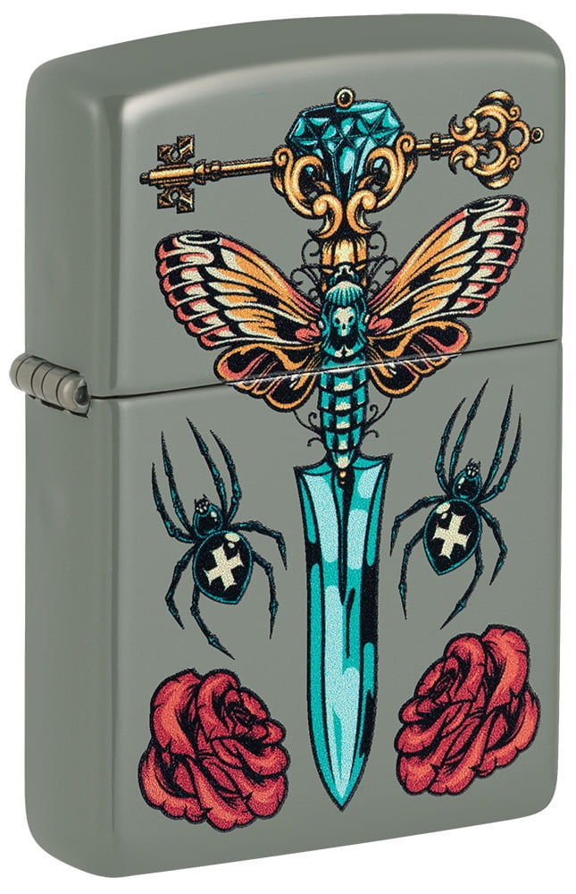 Zippo Gothic Dagger Design Sage Pocket Lighter - Walmart.com