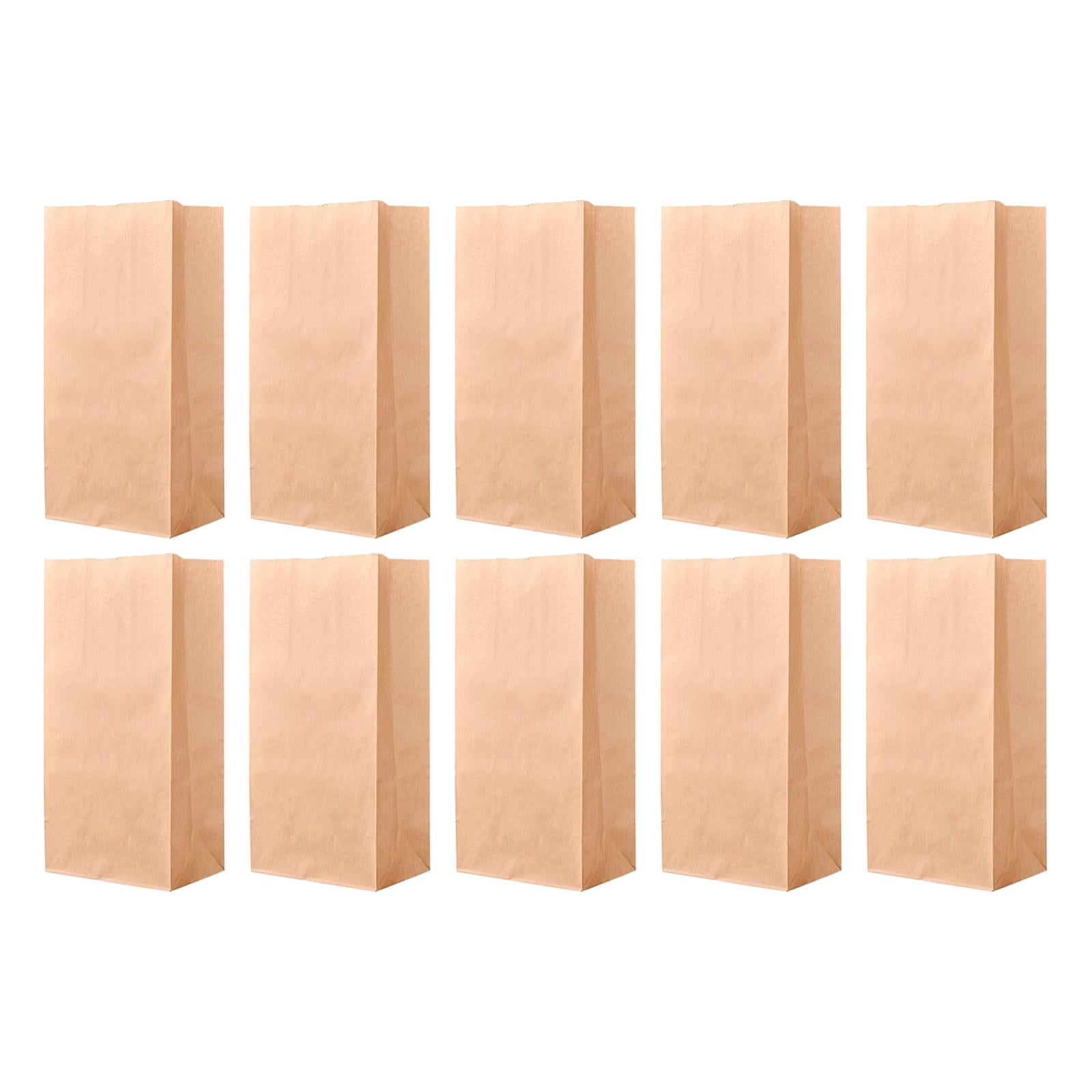 10Pcs Kraft Paper Bags Oil Grocery Shopping Bags for Birthday Parties ...