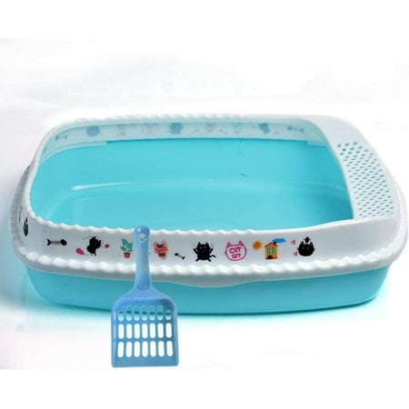 Cat Litter Tray Box- Cat Litter Bowl Anti-Splash Full Semi-Closed Cat ...
