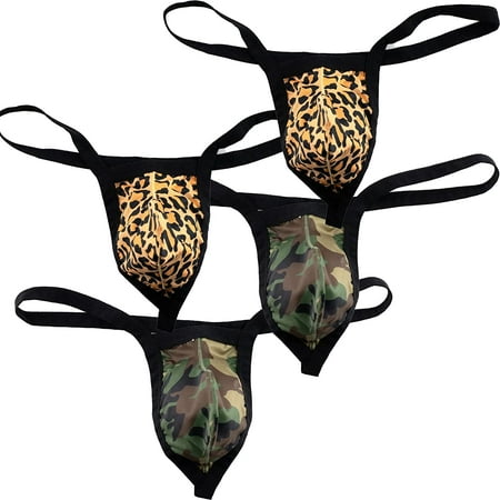 Faringoto Leopard G String Thong Men Camouflage Print Underwear Male ...
