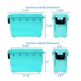 Logix Stackable Craft Storage Box with Locking Functions, Teal ...