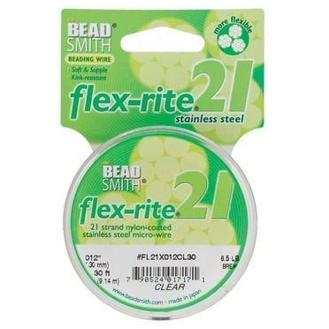 The Beadsmith Flex-Rite 7 Strand Nylon Coated, Stainless-Steel Beading ...