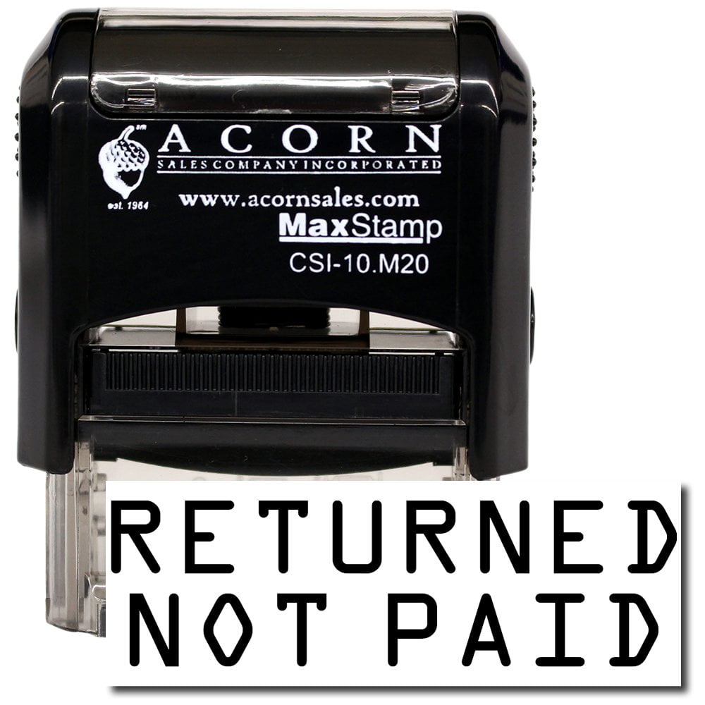 Self-Inking Returned Not Paid Stamp with Orange Ink - Walmart.com