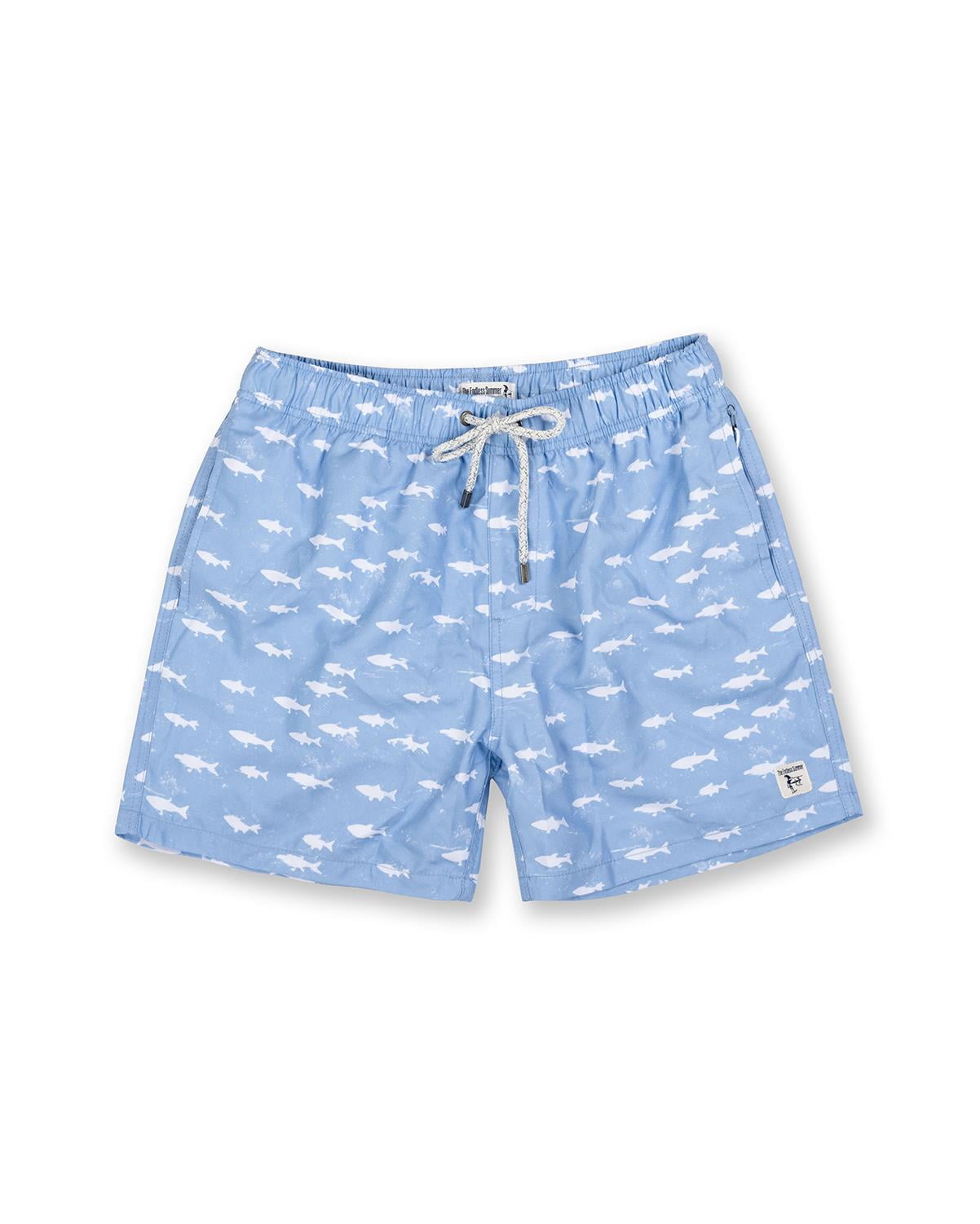 Boys Swim Trunks Elastic Swimwear Shorts with Fun Designs, Shark Sky ...