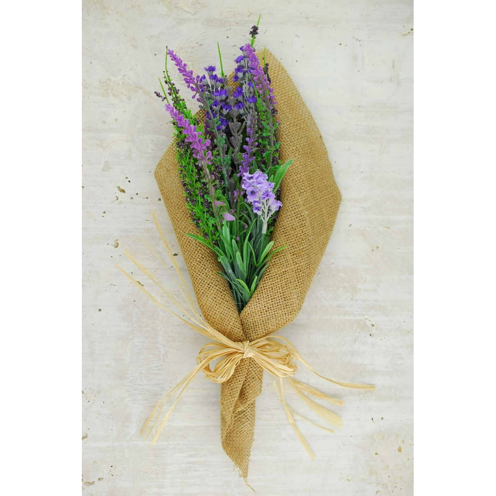 Lavender Bundle in Burlap 14in. Artificial Lavender Bundle in A Burlap ...