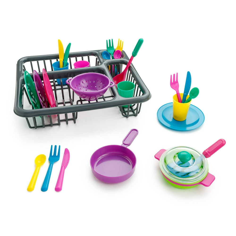 Playkidz: Super Durable Kids Play Dishes - Pretend Play Childrens Dish ...