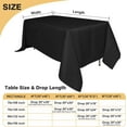 6 Pack Black Rectangle Tablecloths 70x120 Inch – Reusable Polyester ...