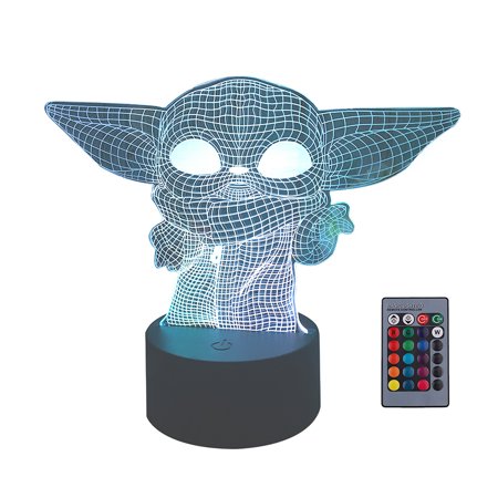 TiooDre 3D LED Night Light Star Wars Baby Yoda Meme Figure Nightlight ...
