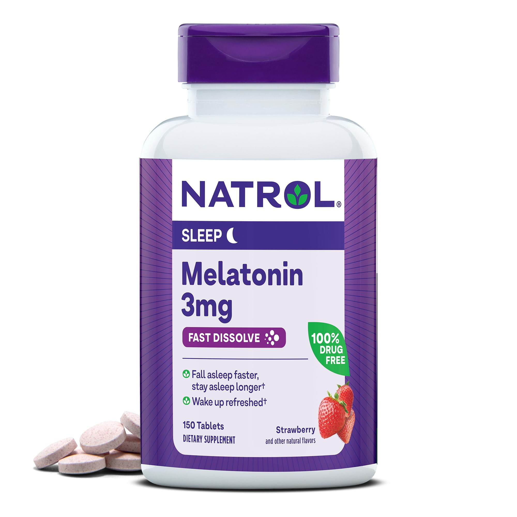 Suplemento dietético de fresa de 3 mg de melatonina | Walmart en línea