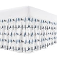 Birds on the Wire Blue Grey Bed Skirt Bed Skirts Queen Size 16 Inch ...