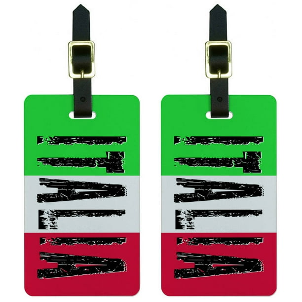 Graphics and More - Italia Italy Italian Flag Luggage Tags Suitcase ...