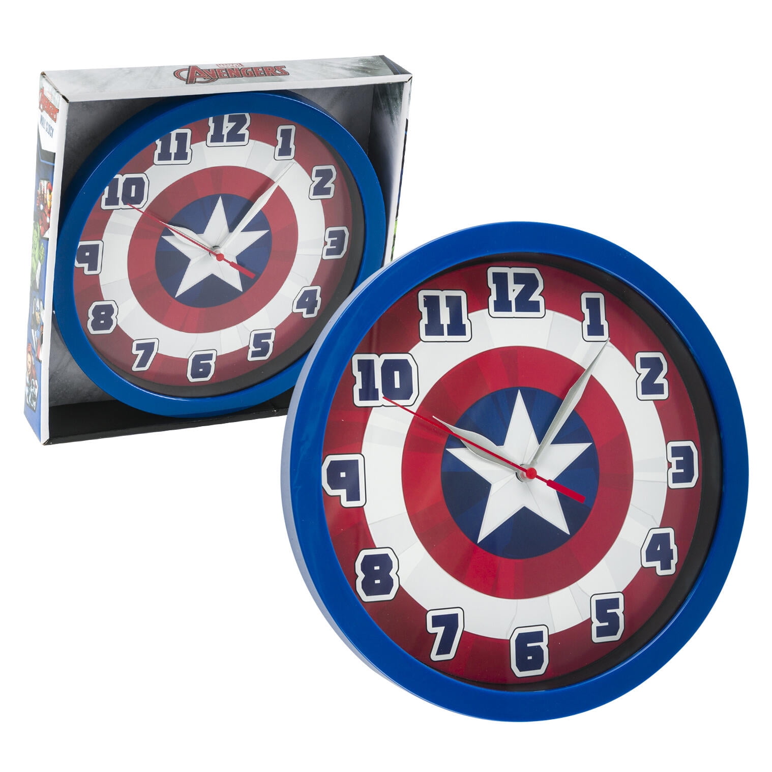 1 Pc Marvel Captain America Wall Clock For Kid -Battery Operated ...
