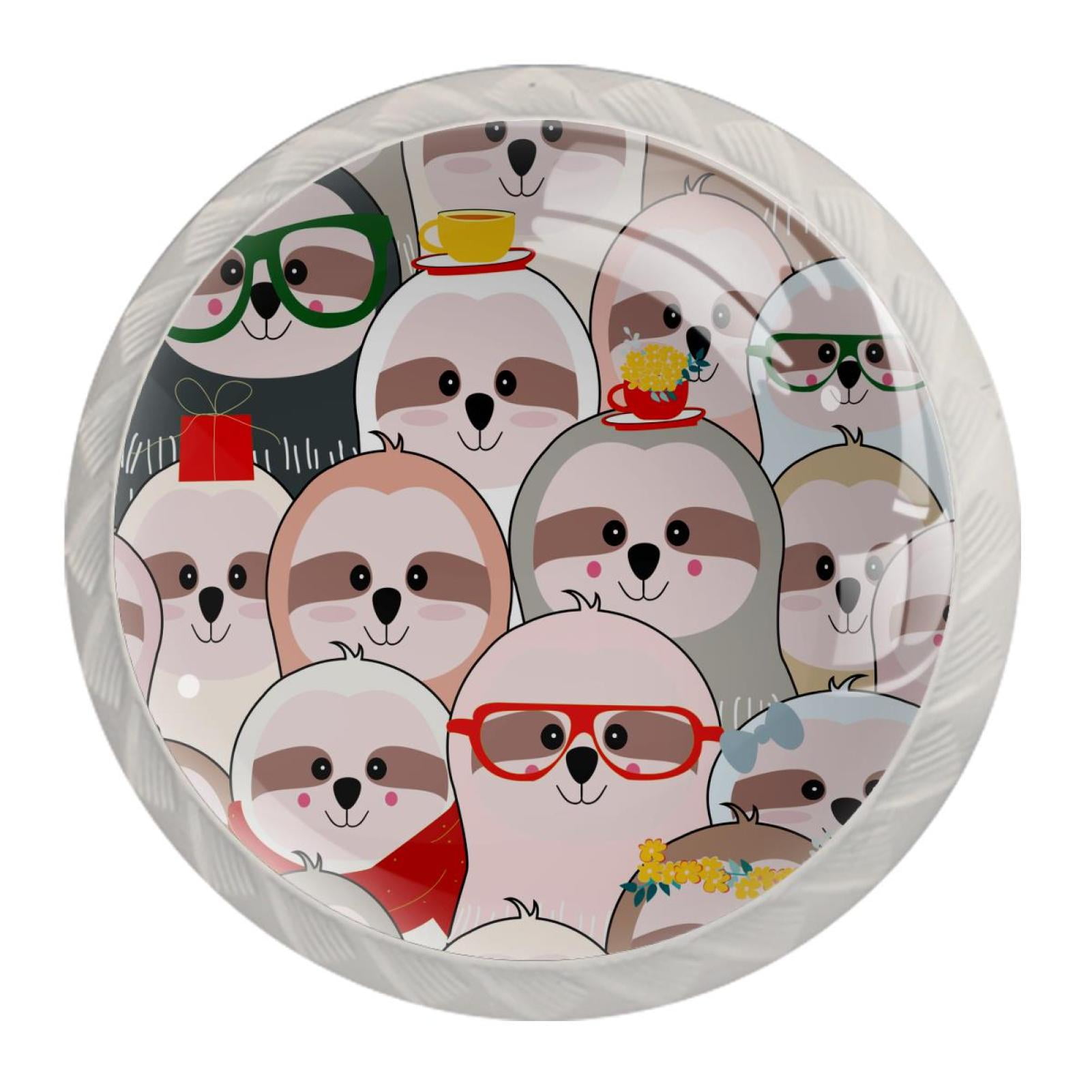 4 Pcs Cute Sloth Knobs for Kitchen Cabinet Cupboard Dresser Bookcase ...