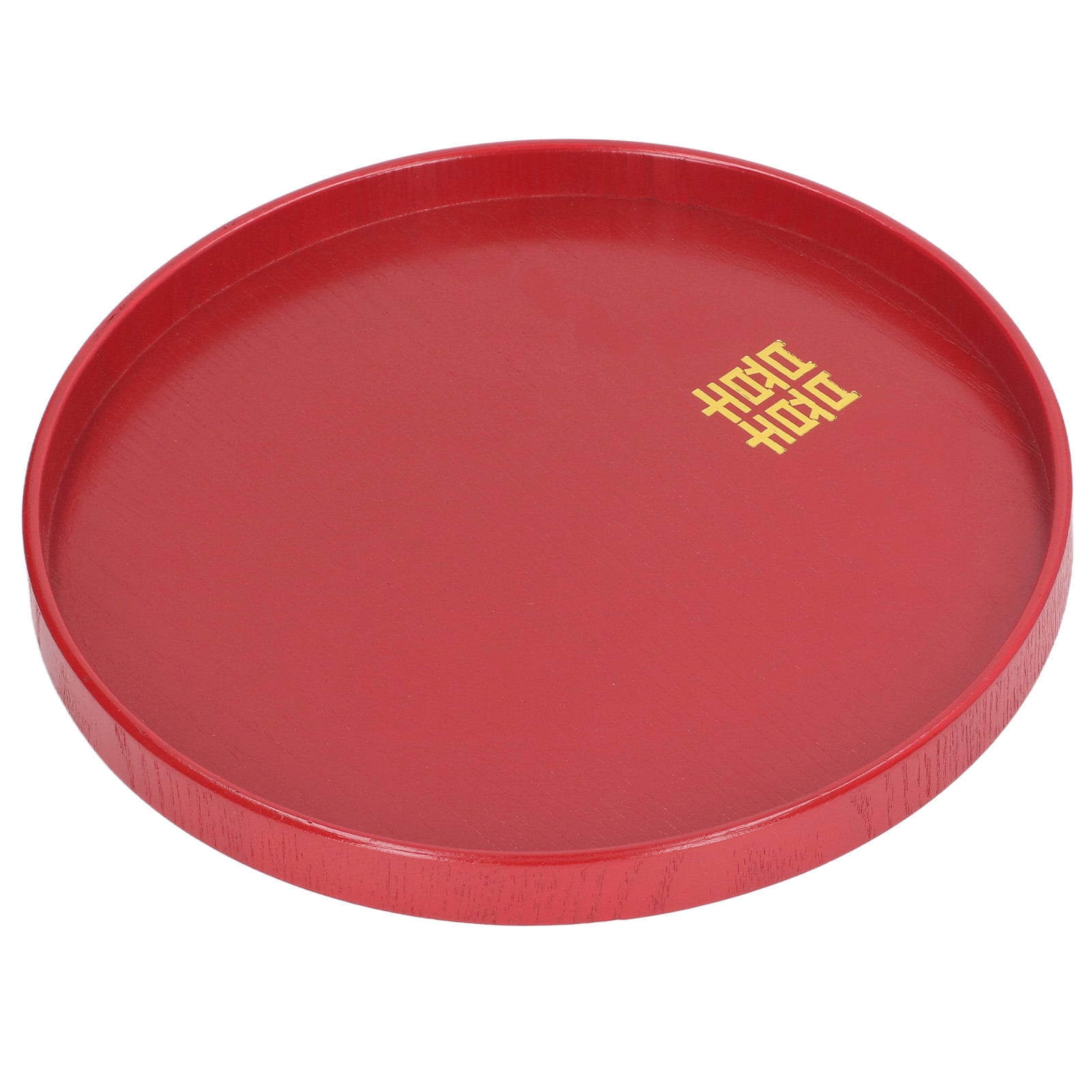 Red round serving tray store
