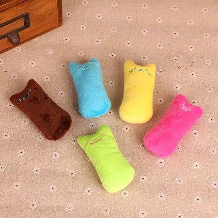 2 PACKS Teeth Grinding Catnip Toys Funny Interactive Plush Cat Toy Pet ...