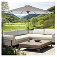 9ft Patio Umbrella Outdoor, Tilt & Crank Sun Protection, Fade Resistant ...