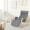 Gymax Fashion Rocking Chair Realx Lounge Chair Rocker Adjustable ...