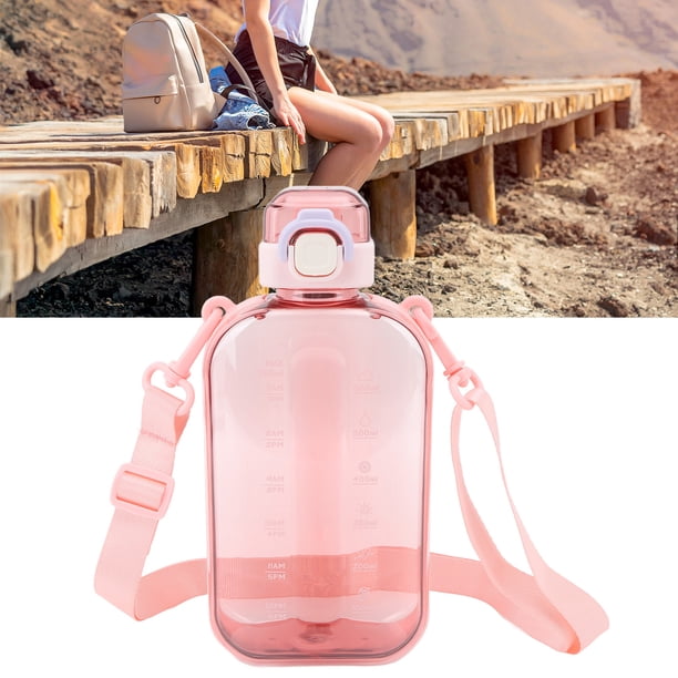 Portable Sports Bottle Flat Water Bottle 750ml PC Clear Leak Proof ...