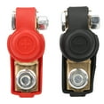Pair Copper Battery Terminal Clamps Connectors Kit Universal Negative ...