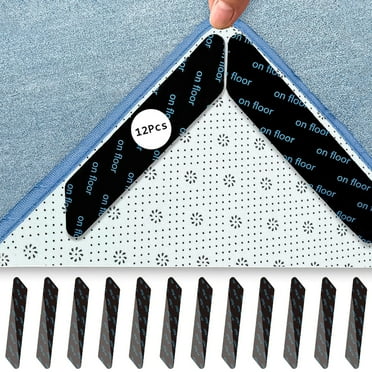 WSBArt 8 Pcs Anti-Sticky Rug Grippers, Non Slip, Triangle Design ...