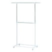 Mainstays Adjustable Rolling Garment Rack Metal Chrome, White, 84 ...