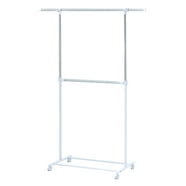 Mainstays Adjustable Rolling Garment Rack Metal Chrome, White, 84 ...