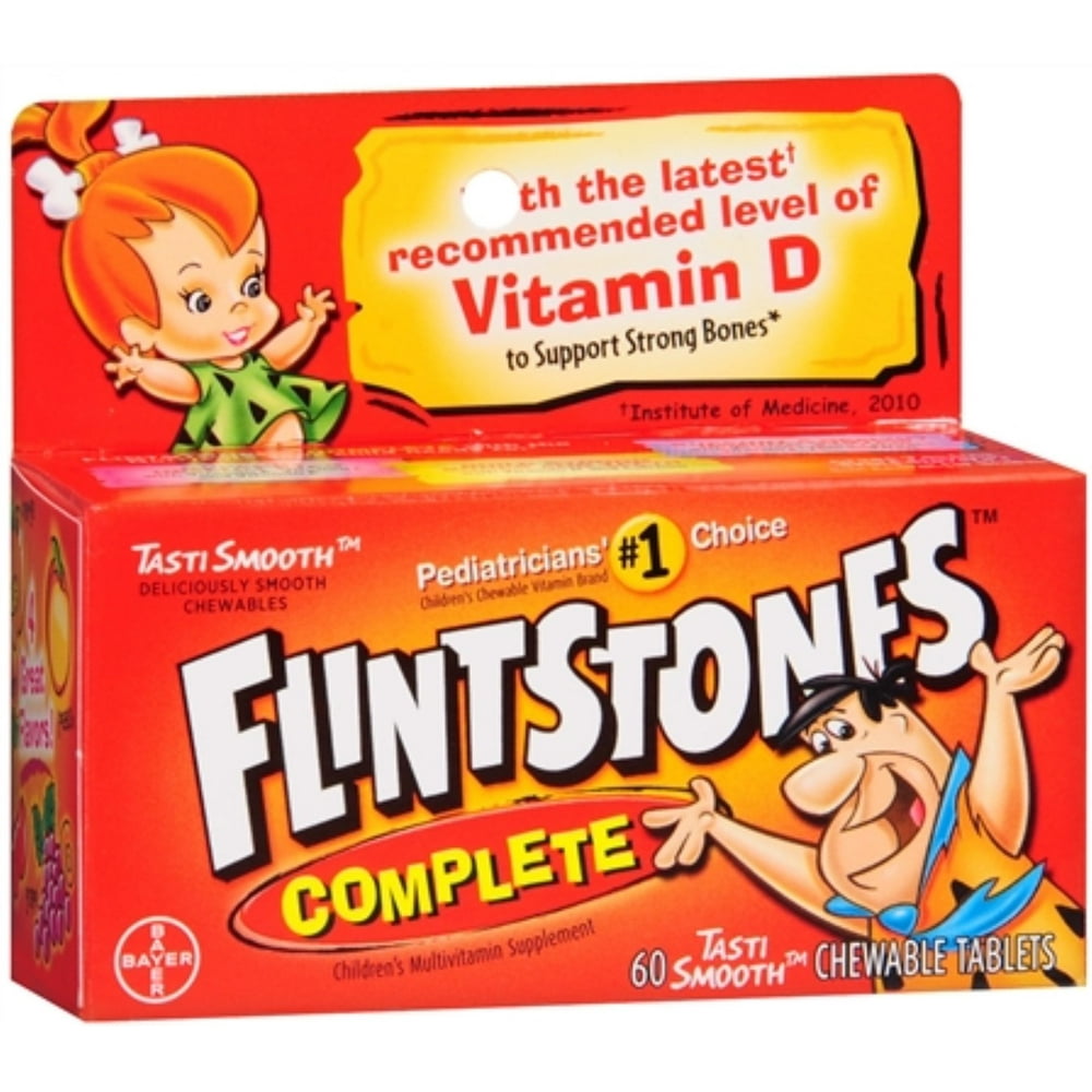 Flintstones Chewable Tablets Complete 60 ea - (Pack of 1) - Walmart.com ...