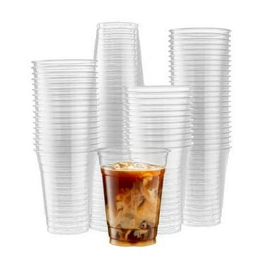 JOLLY CHEF 9 oz Disposable Clear Plastic Cups, Hard and Durable, 200 ...