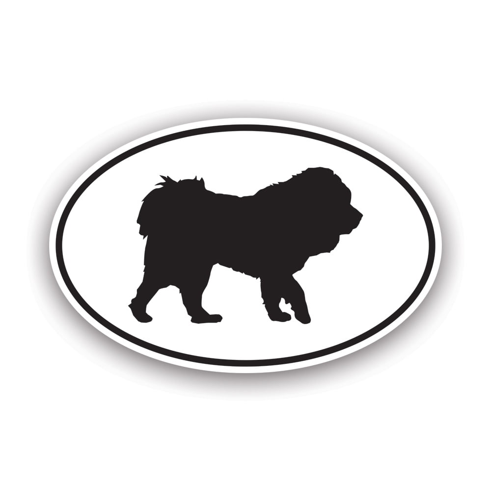 Tibetan Mastiff Euro Oval Sticker Decal - Self Adhesive Vinyl ...