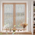 Abstract Wave Stripes Beige Window Privacy Film, Rainbow Film ...
