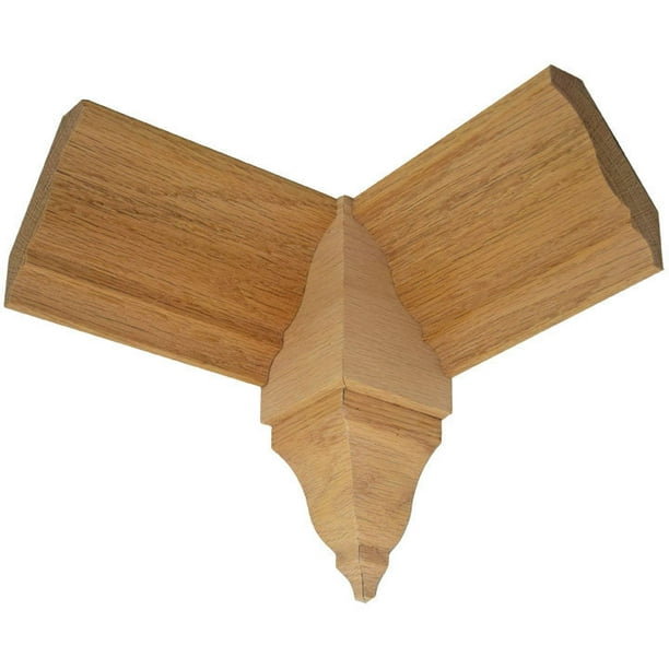 Hardwood Crown Molding Inside Corner Block EWCR61, Red Oak - Walmart.com