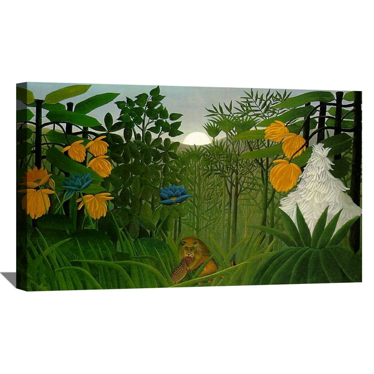Henri Rousseau Jungle With A Lion