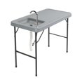 IVV 44.8" Portable Camping Table with Sink & Faucet, Portable Fish ...