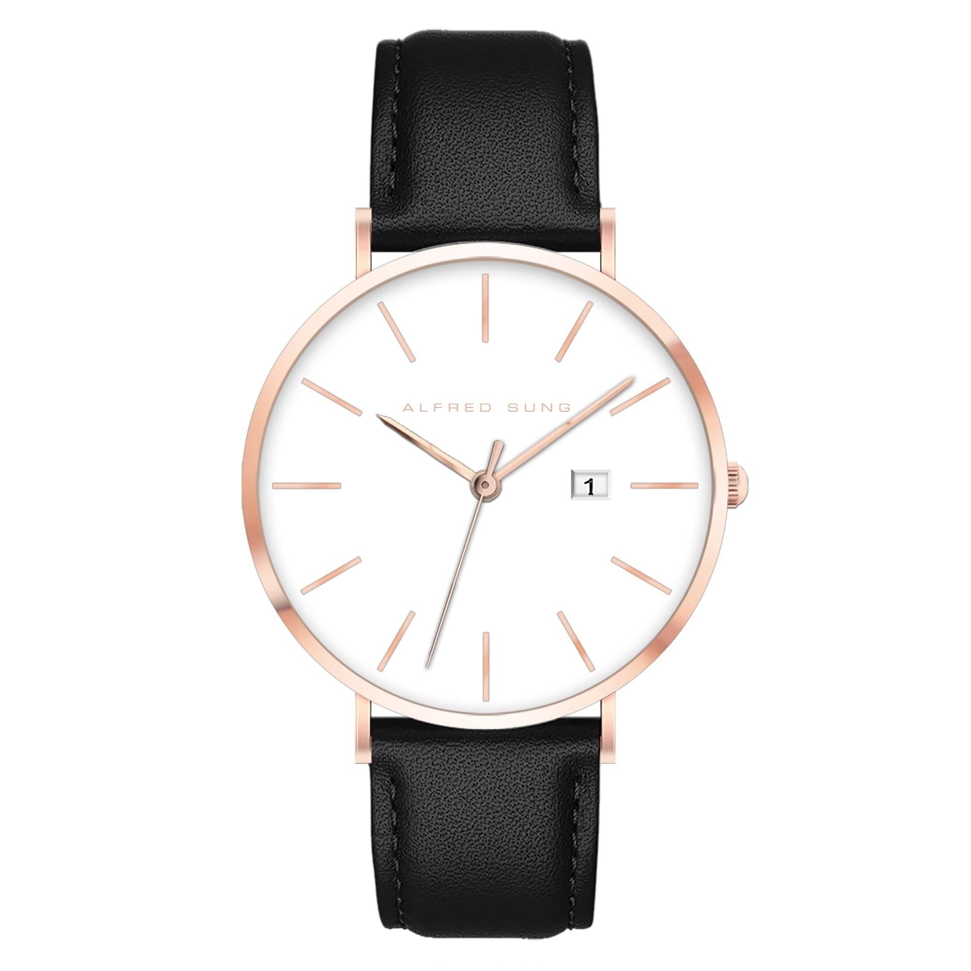Click here for Alfred Sung Metropolitan Date White Dial Rosegold... prices