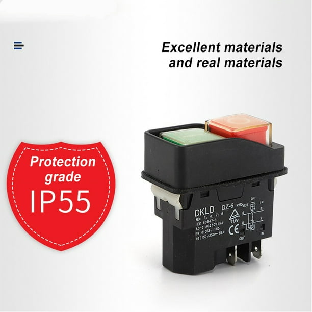 serony Push Button KJD17 Waterproof Magnetic Electromagnetic switch ...