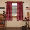 VHC Brands Rustic Red Plaid Living Room Drapes Window Check Curtain ...