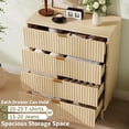 4 Drawer Chest of Drawers, Mid Century Modern Dresser, Curved Front ...